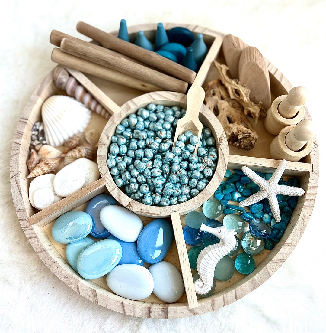 Summer Sensory Bin Loose Parts Tinker Tray, Montessori, Playdough ...