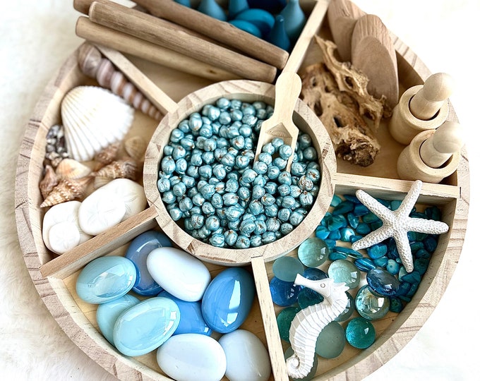 Summer Sensory Bin Loose Parts Tinker Tray, Montessori, Playdough ...