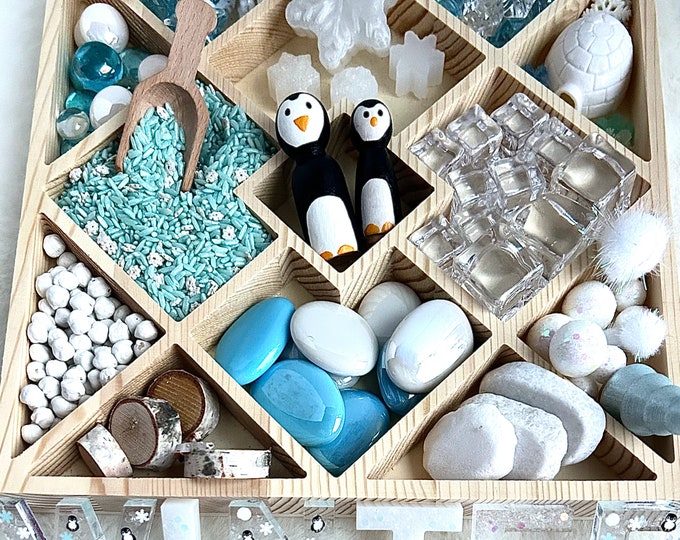 Winter Loose Parts Arctic Sensory Bin Polar Tinker Tray Montessori ...