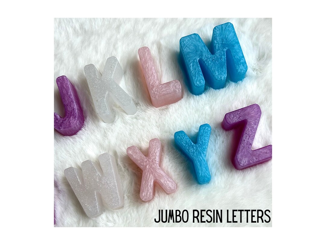 Jumbo Resin Alphabet Letters Sensory Bin Playdough Stampers Preschool ...