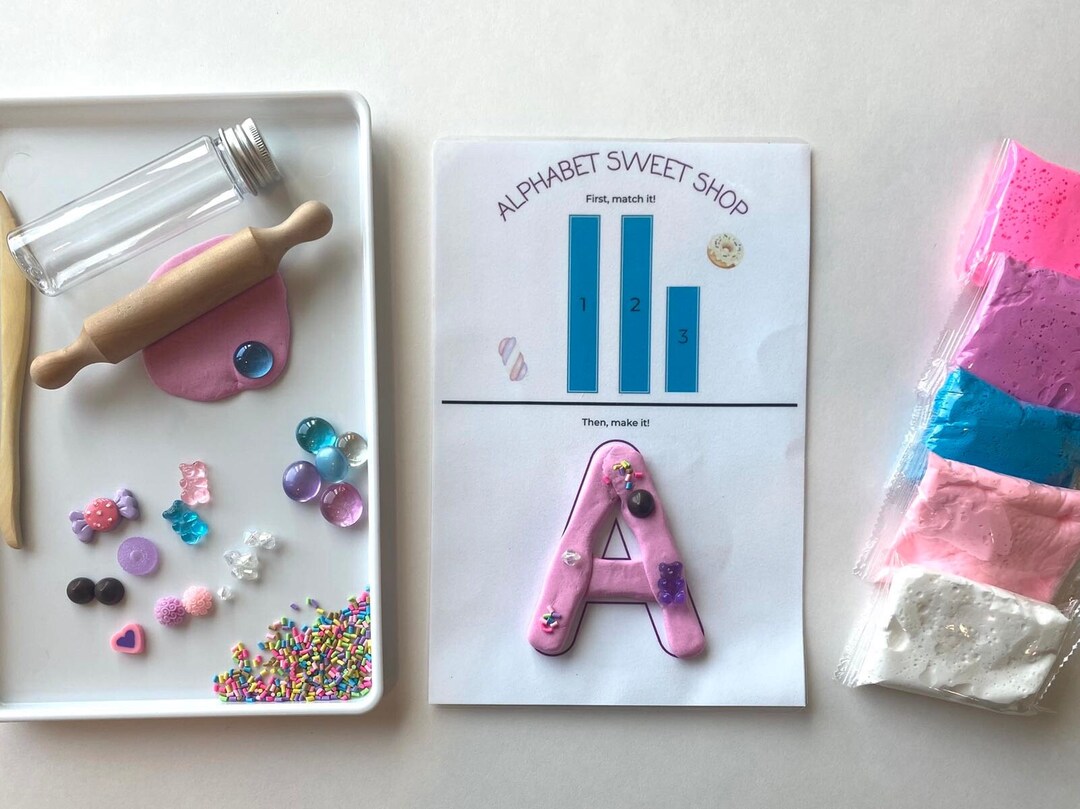 Alphabet Writing Kit Playdough Kit Play Doh Kit Sensory Kit ...