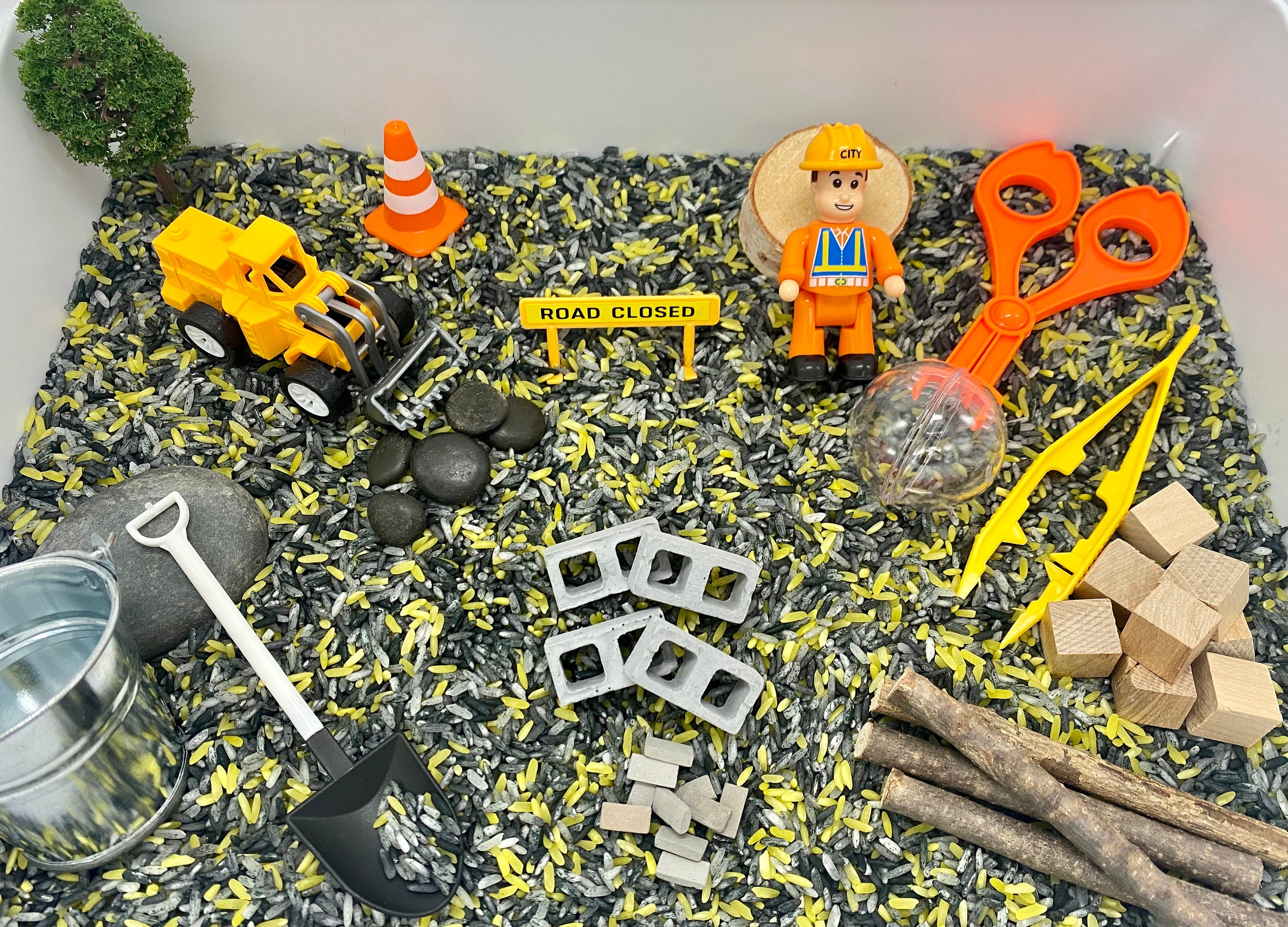 Construction Sensory Bin Construction Site Sensory Bin Happy Toddler