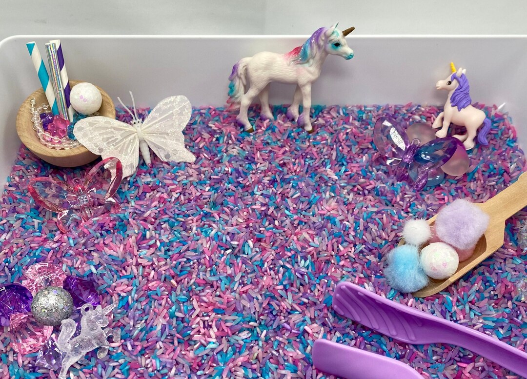 Unicorn Sensory Bin Montessori Play Kit Toddler Gift Toddler - Etsy UK