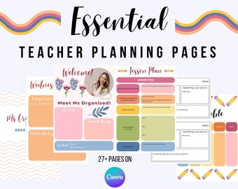 Canva Teacher Planner - Etsy