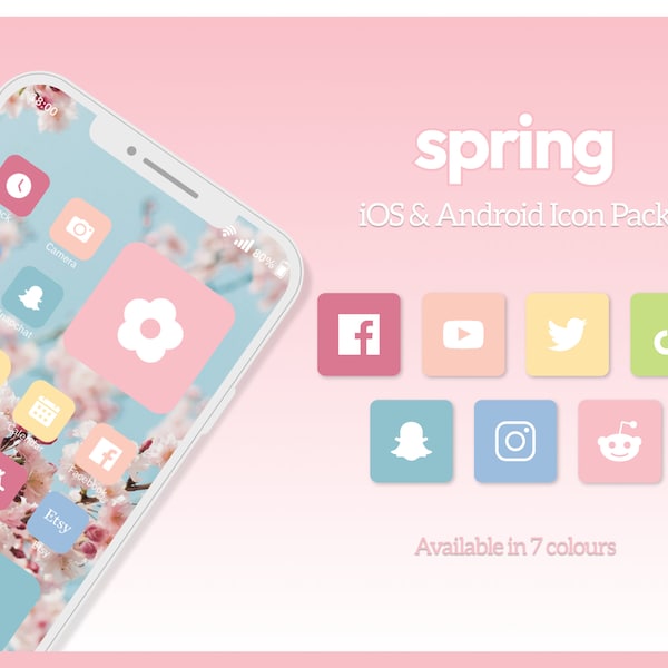 Pink App Icons - Etsy