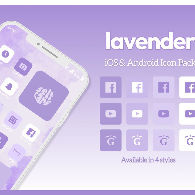 Purple App Icons - Etsy