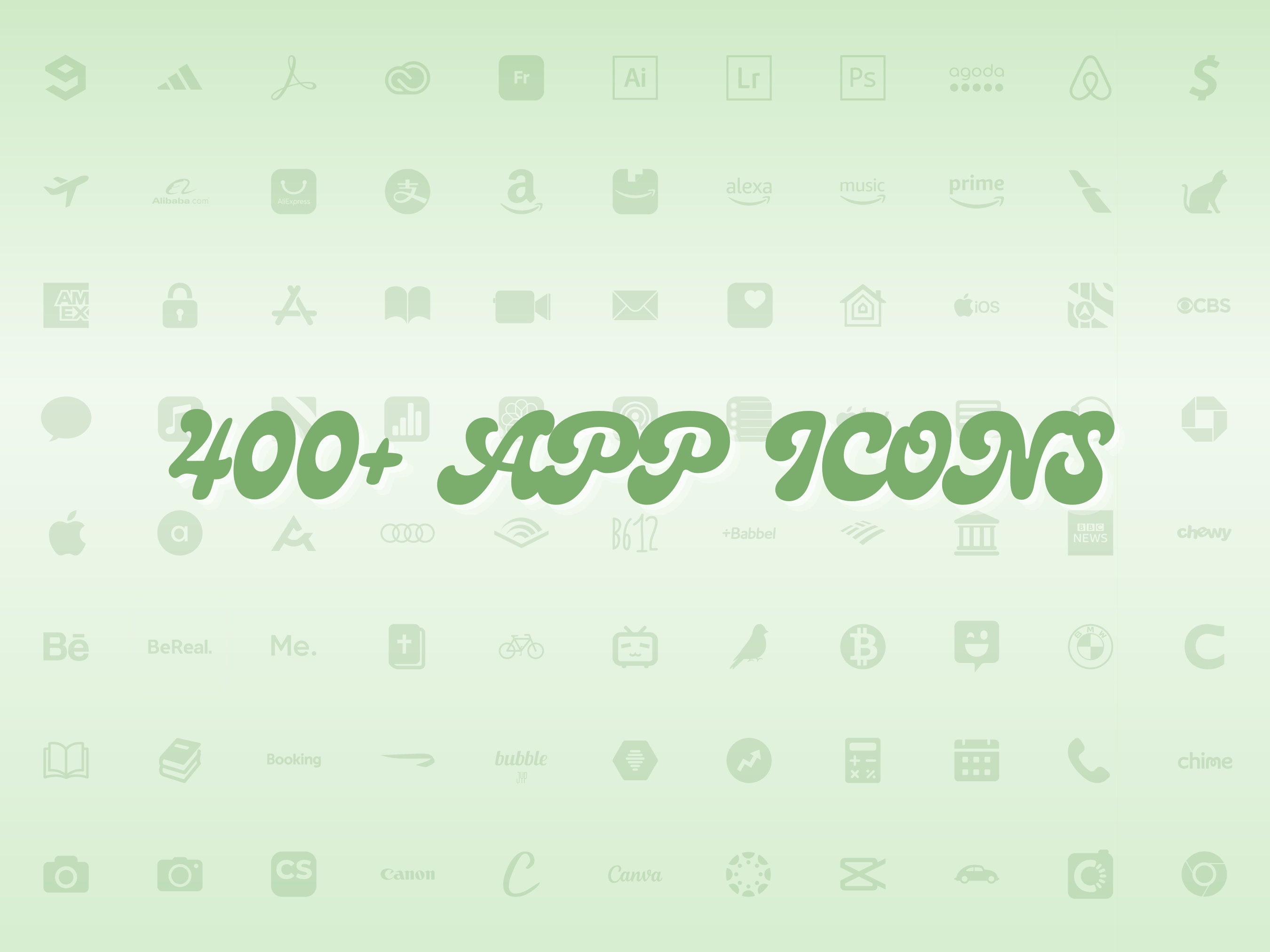 400+ Green Pastel Minimal Aesthetic App Icons, Sage IOS Icon Set ...