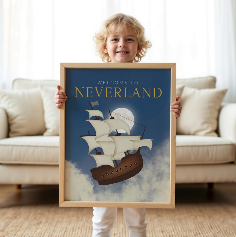 Welcome to Neverland, Peter Pan Art Print - Printable Download for ...