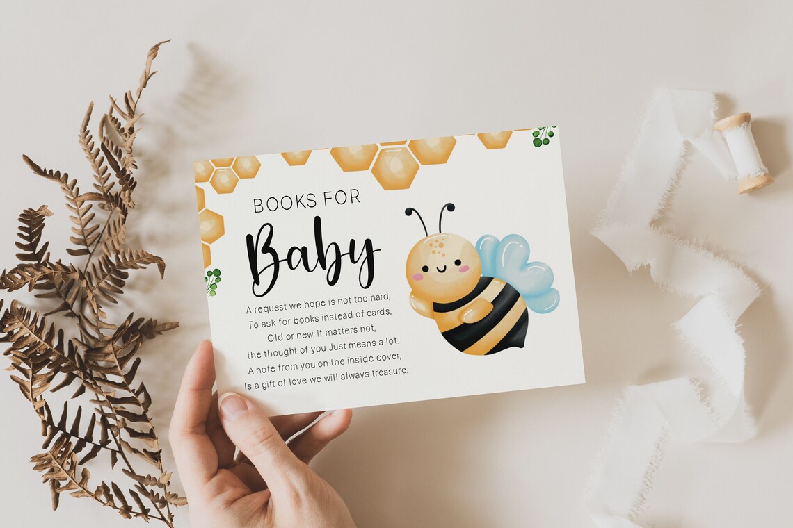Editable Bees Themed Invitation Bundle, Baby Shower, Birthday, Gender ...