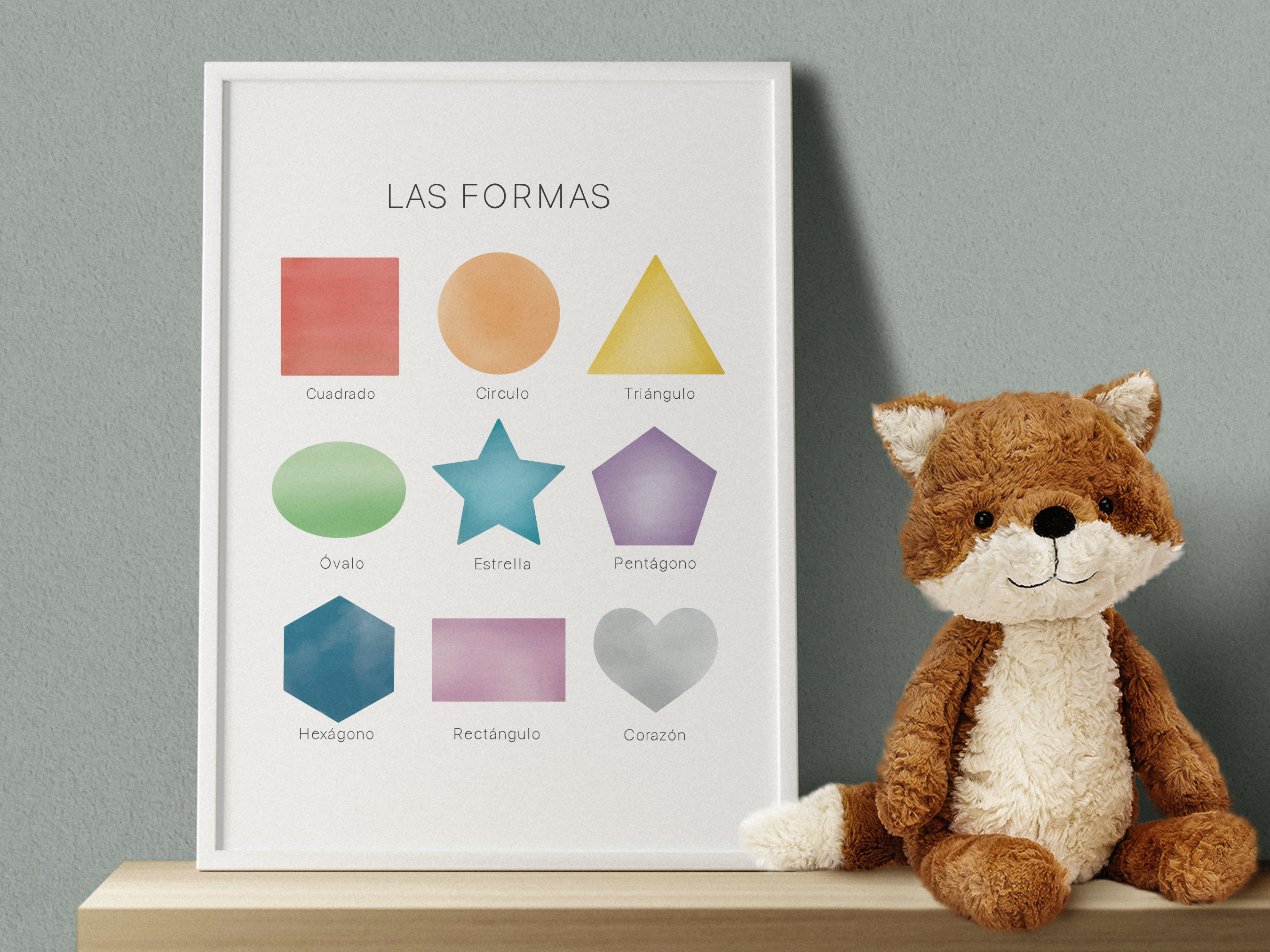 Las Formas, Spanish Educational Shapes, Printable Wall Art, Montessori ...