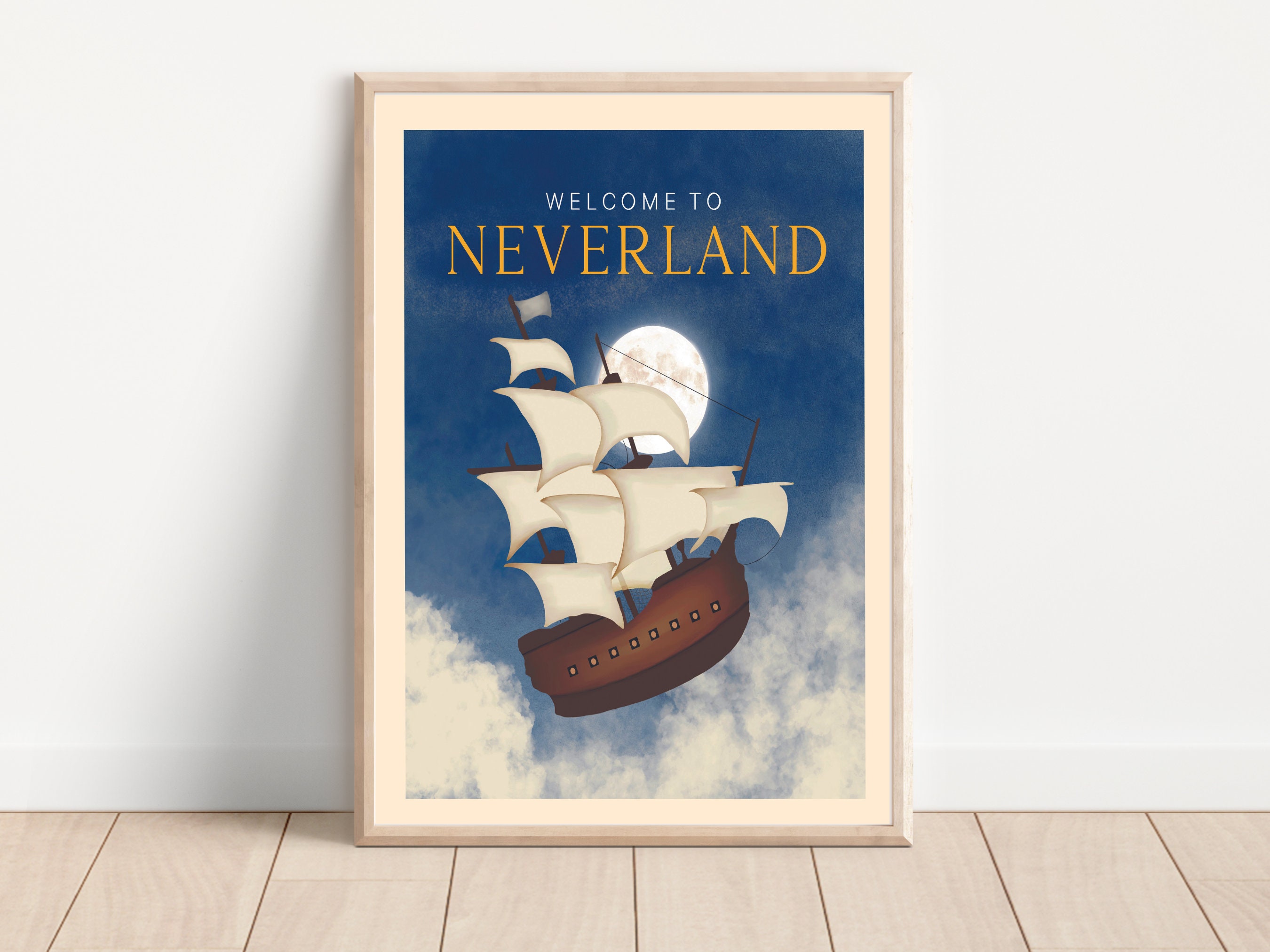Welcome to Neverland Peter Pan Art Print Printable Download - Etsy