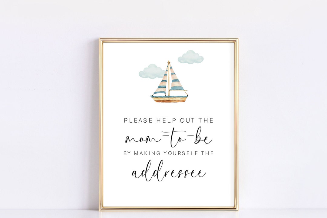 Envelope Station Sign - Ahoy! It's A Boy! - Letters to Mom and Baby ...