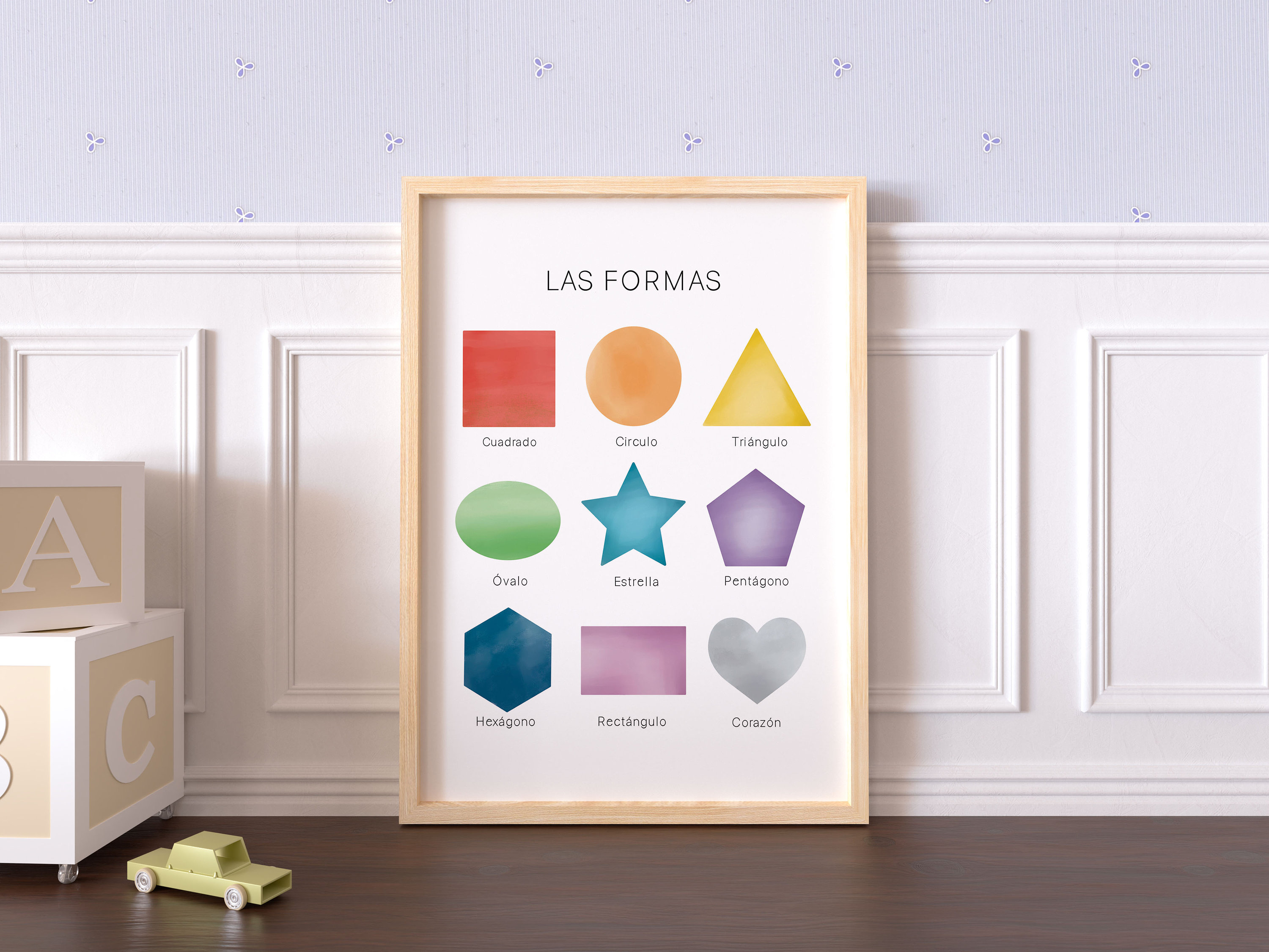 Las Formas, Spanish Educational Shapes, Printable Wall Art, Montessori ...