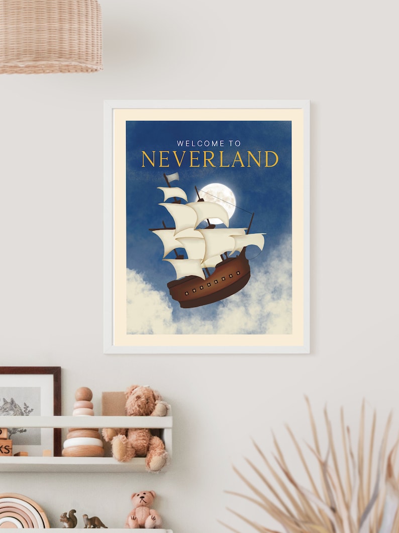 Welcome to Neverland, Peter Pan Art Print - Printable Download for ...