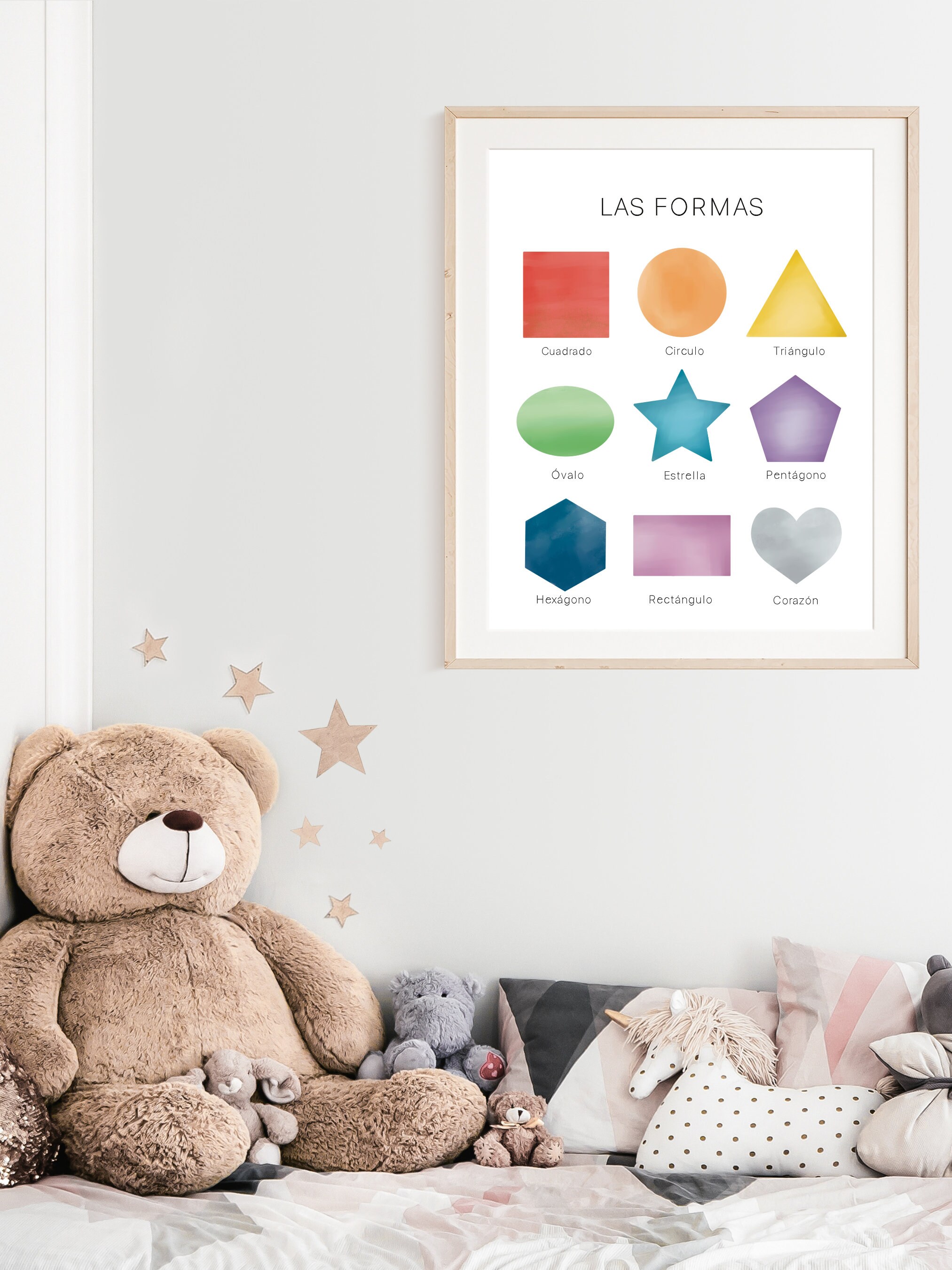 Las Formas, Spanish Educational Shapes, Printable Wall Art, Montessori ...