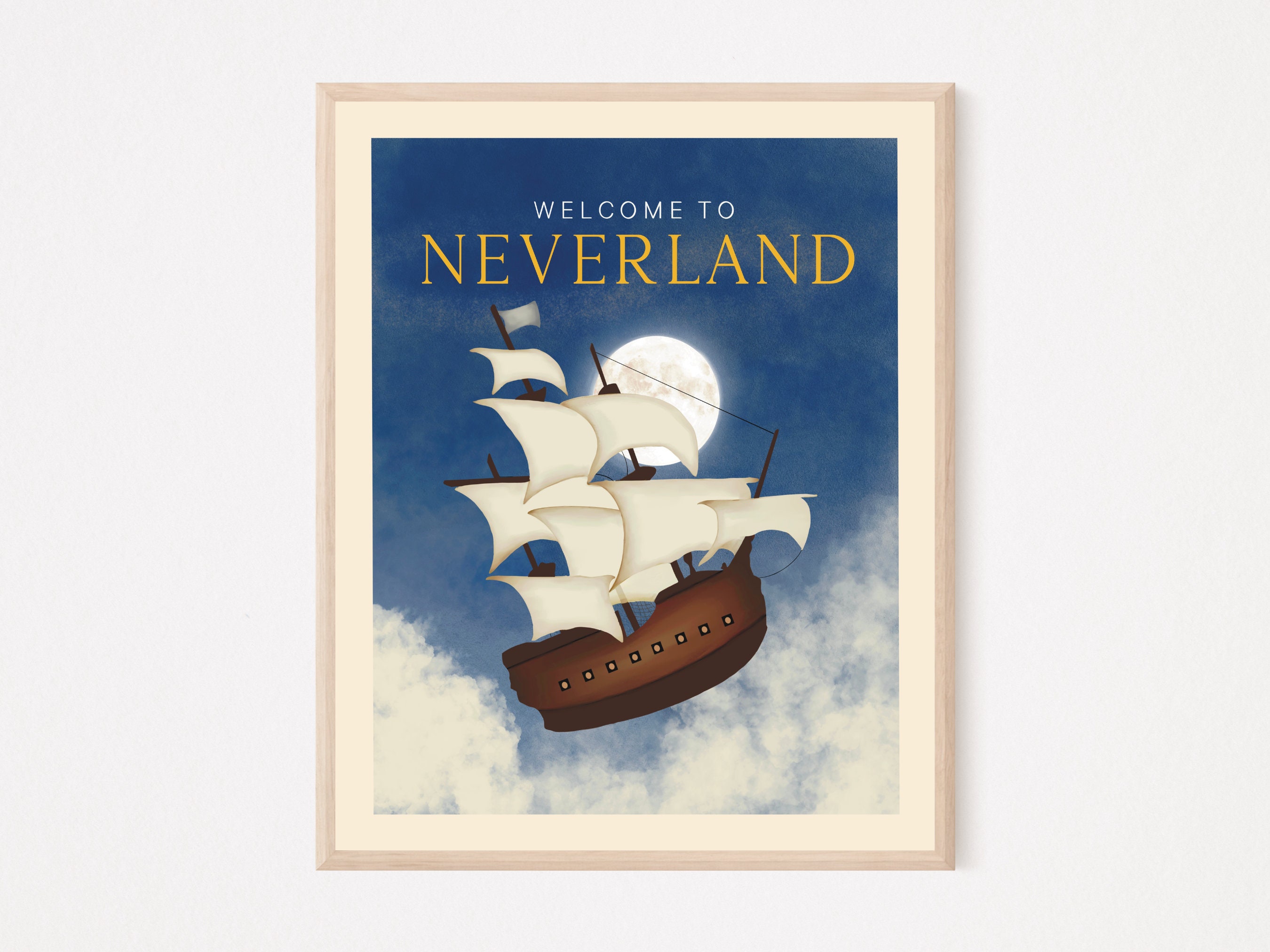 Welcome to Neverland Peter Pan Art Print Printable Download - Etsy