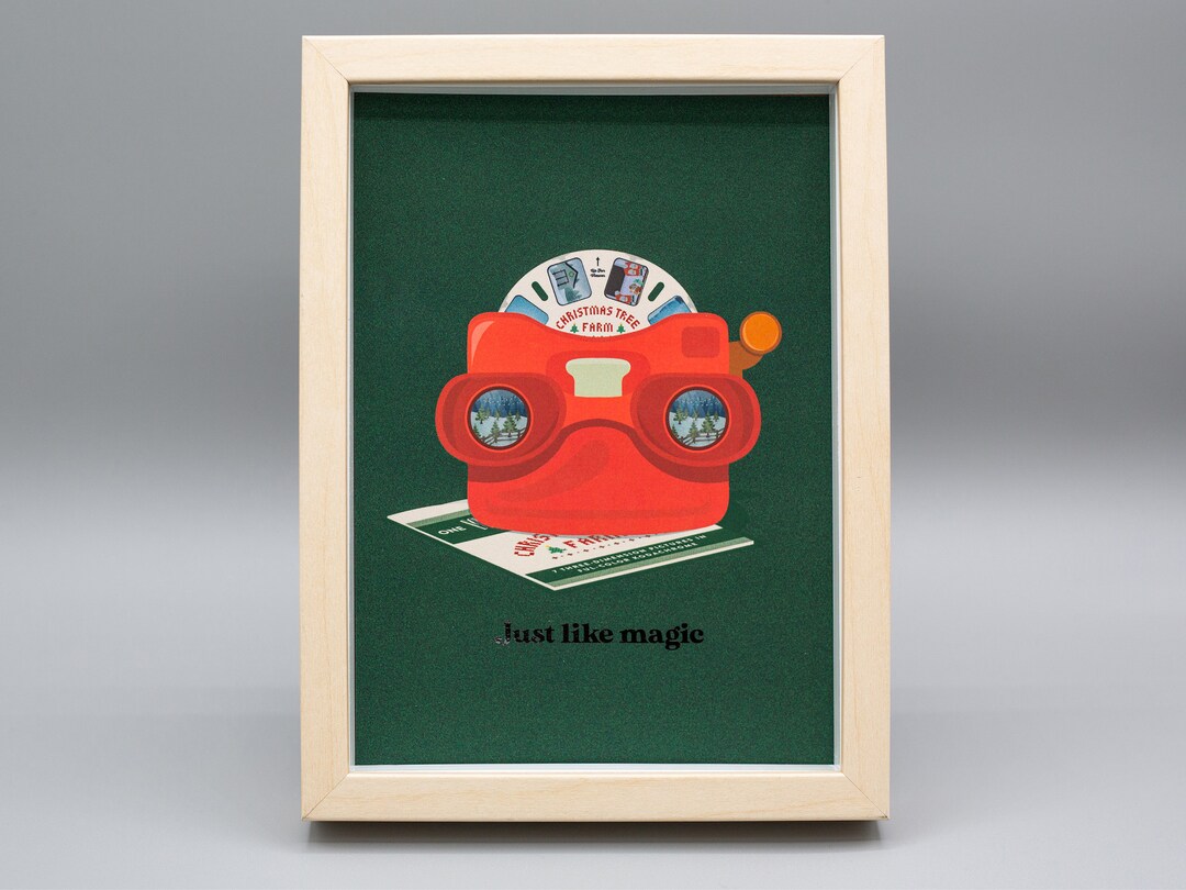 SILVER FOIL Just Like Magic, 90s Wall Art Illustration, Viewmaster ...
