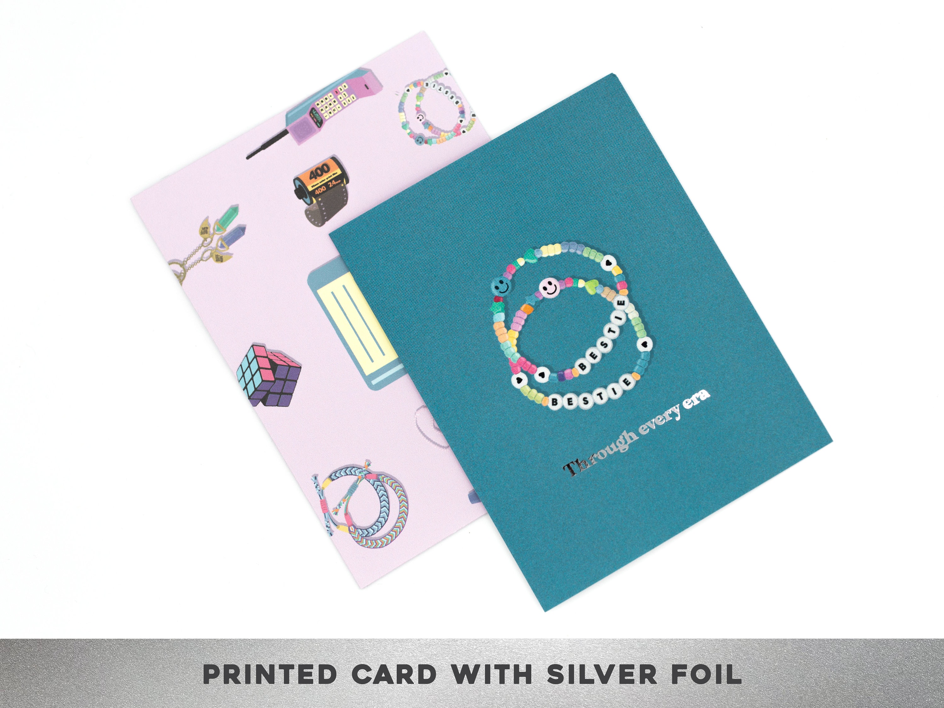 SILVER FOIL Through Every Era, 90s Card, Thinking of You Card ...