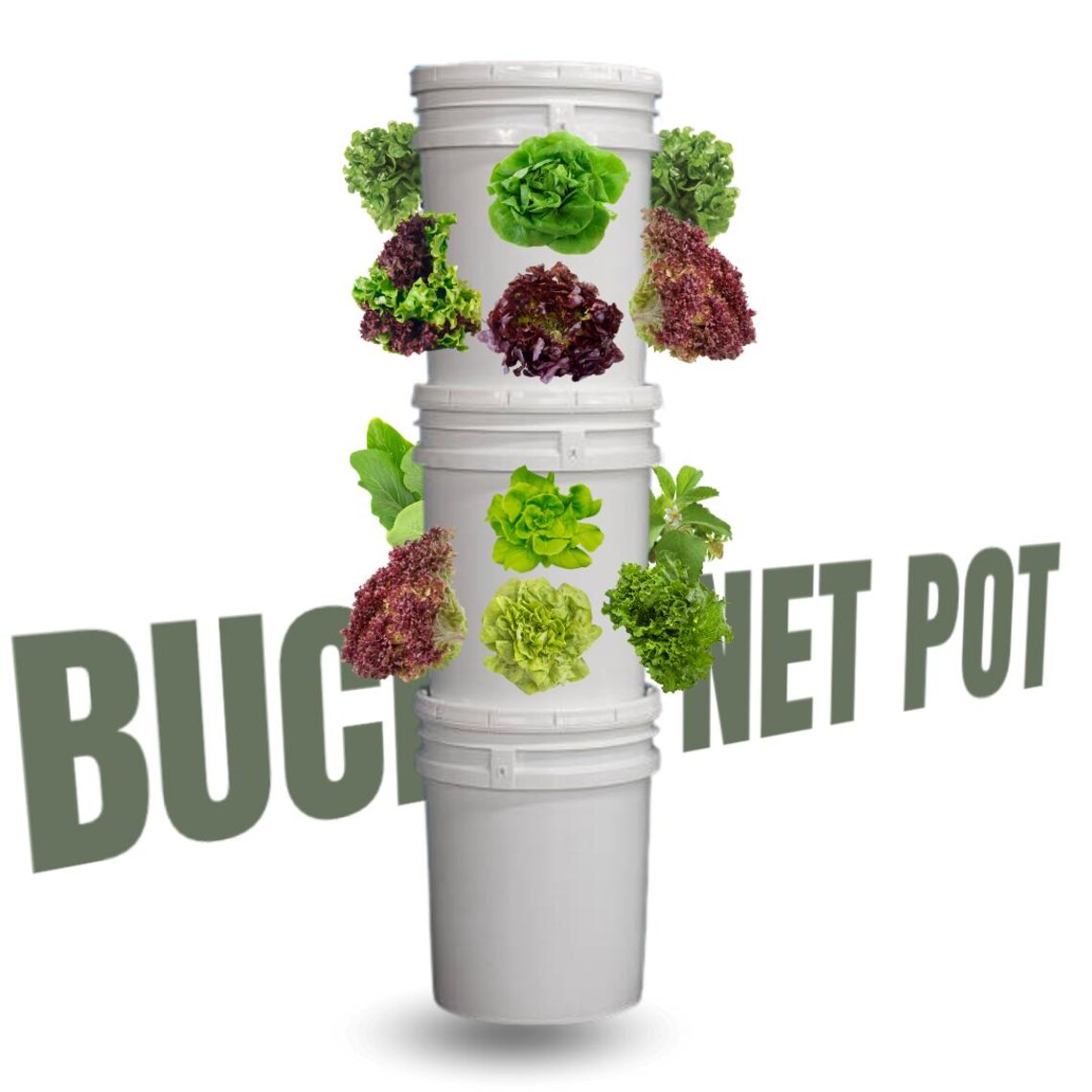 12-pack Net Cup Holders for 5-gallon Buckets | Hydroponic & Vertical ...