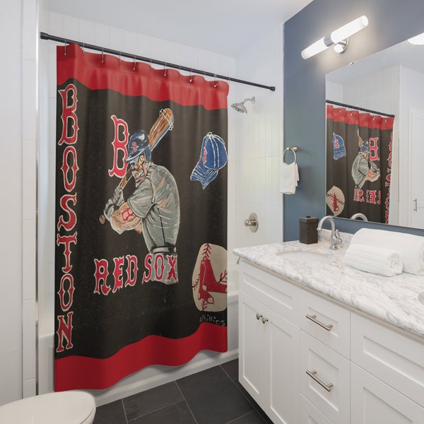 Baseball Shower Curtain - Etsy