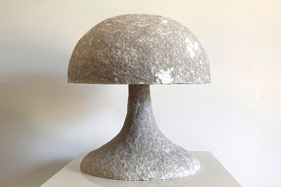 Paper Mache Table Lamp Modern Minimalist Table Lamp Handmade Table Lamp Recycled Paper Table Lamp Sustainable Gift Table Lamp Modern Etsy