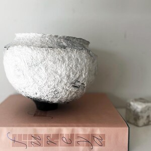 Paper Mache Vase, Handmade Paper Vessel, Minimal Modern Vase, Recycled ...