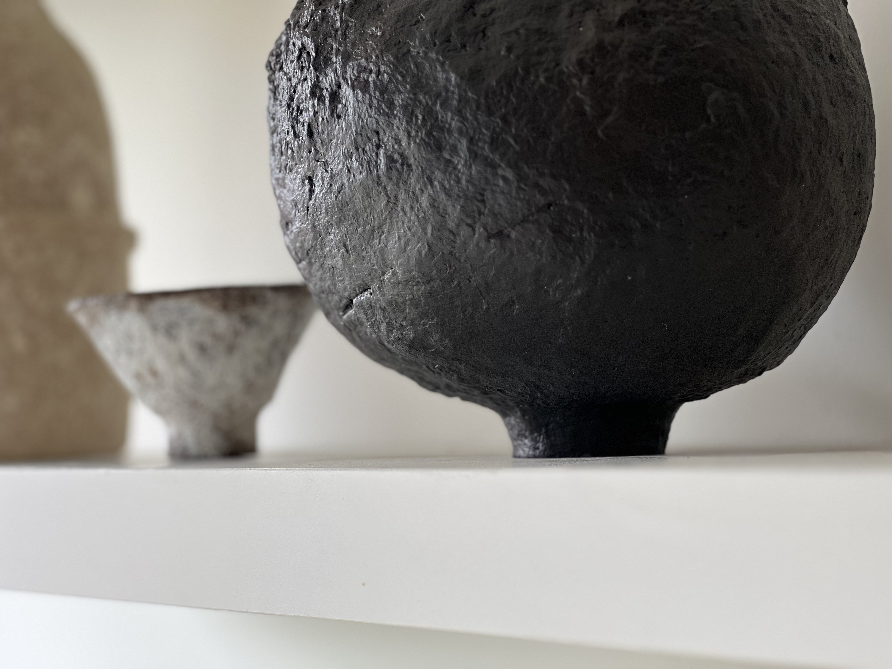 Paper Mache Vase, Handmade Paper Vessel, Minimal Modern Vase, Recycled ...