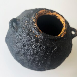 Paper Mache Vase, Handmade Paper Vessel, Minimal Modern Vase, Recycled ...