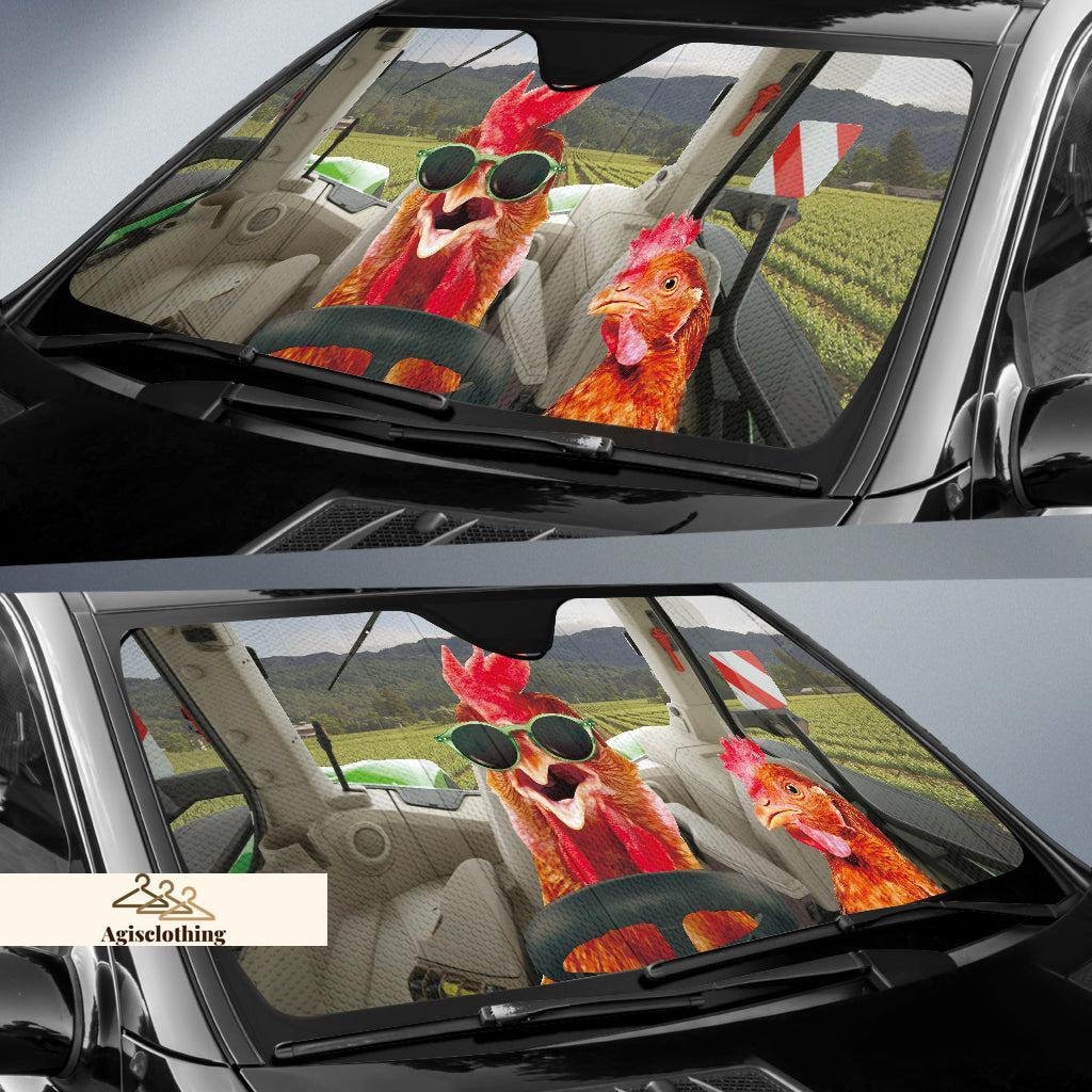 Chicken Car Sun Shade, Rooster Chicken SunShade