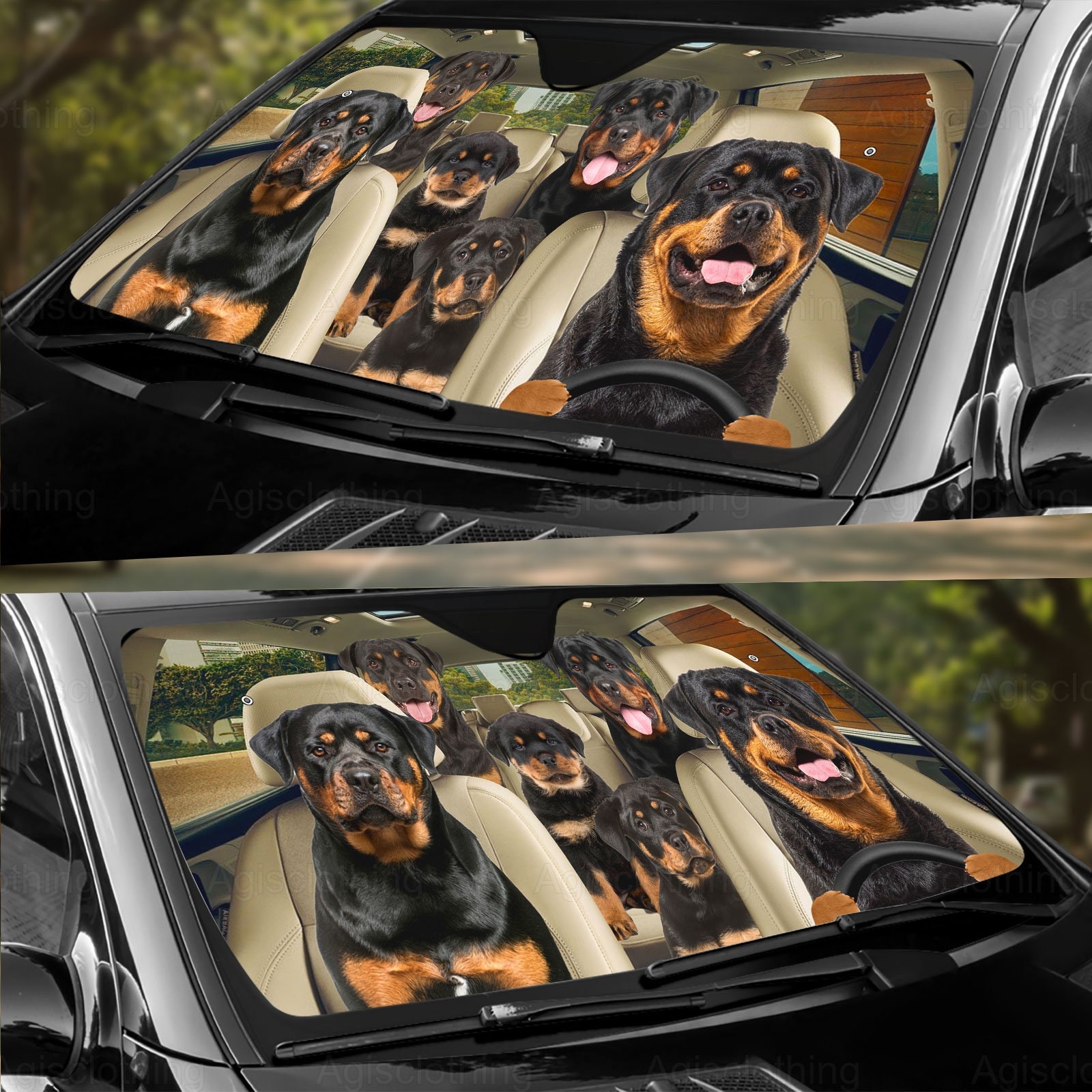 Rottweiler Car Sunshade, Rottweiler Car sold by Gramos GXP | SKU ...