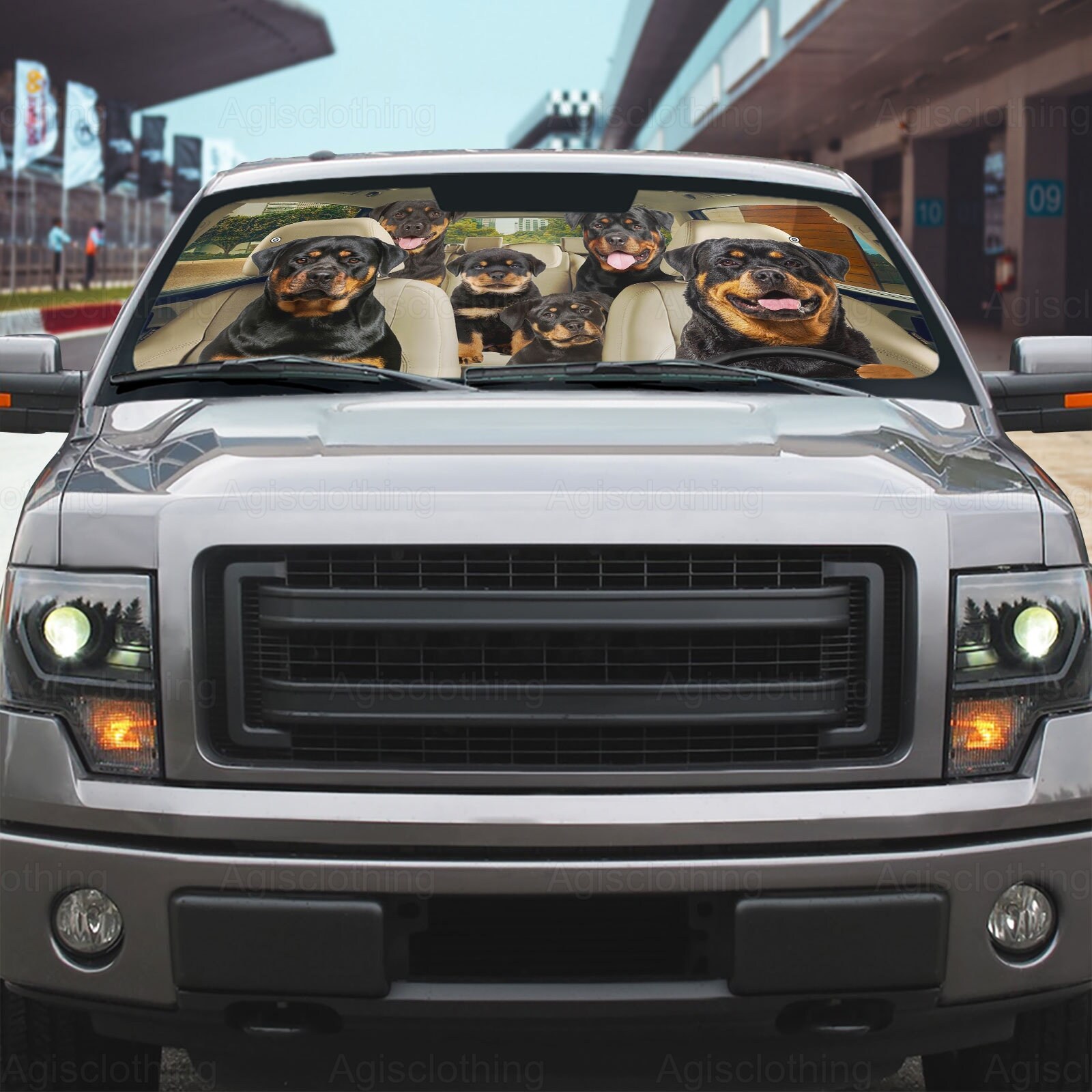 Rottweiler Car Sunshade, Rottweiler Car sold by Gramos GXP | SKU ...