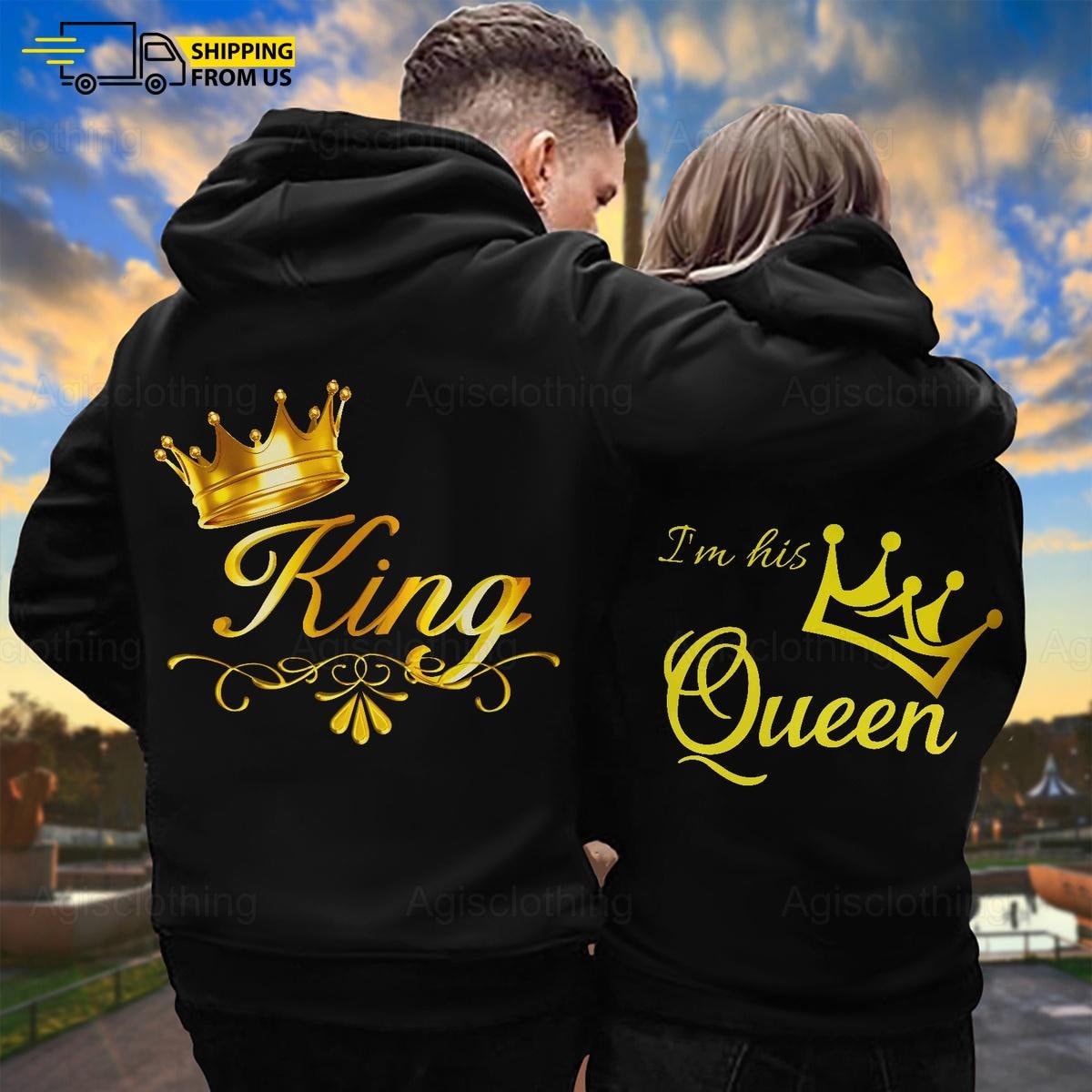 Matching Couple Hoodies King And Queen