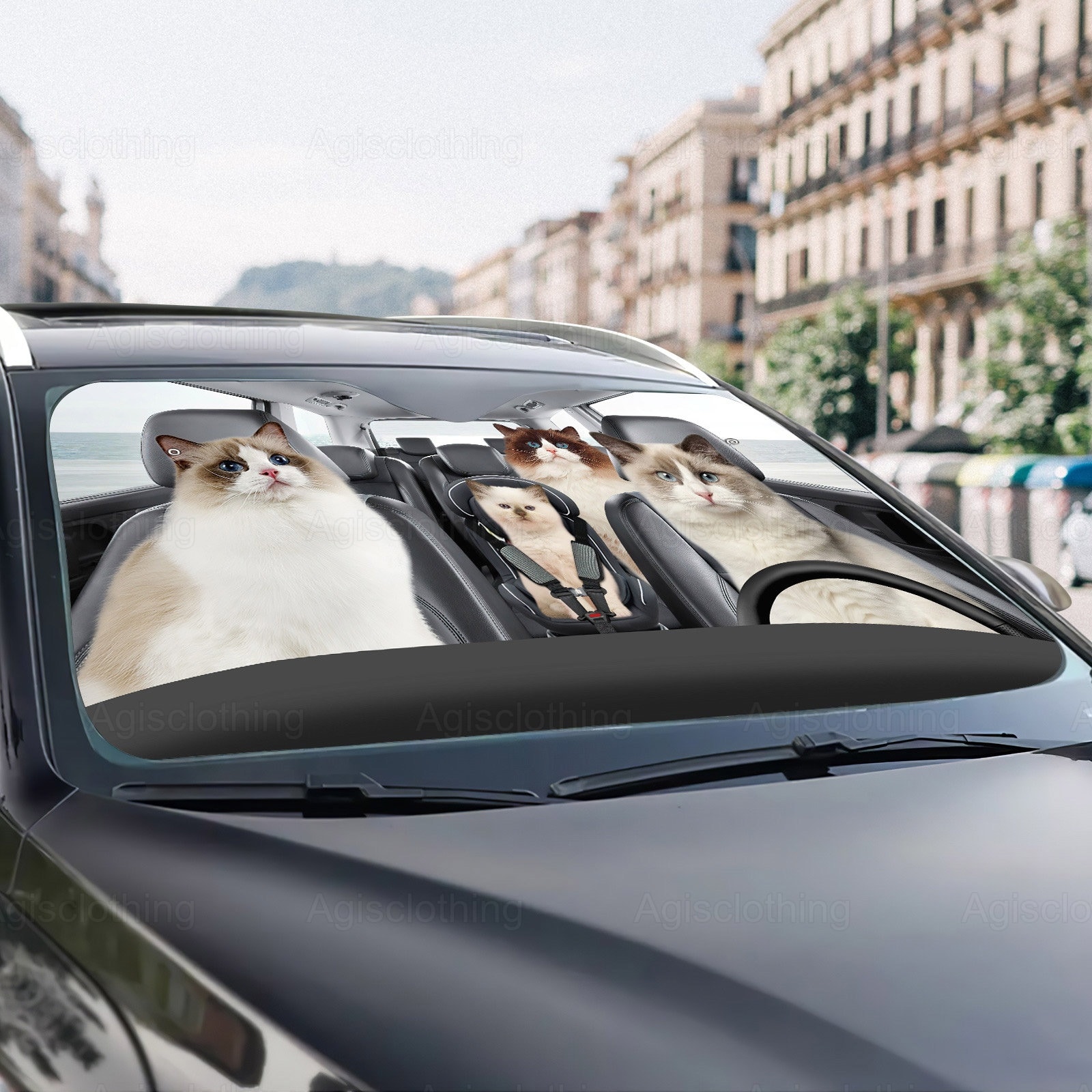 Ragdoll Cat Car Sunshade, Cat Car Auto Sun Shade sold by Андрей ...