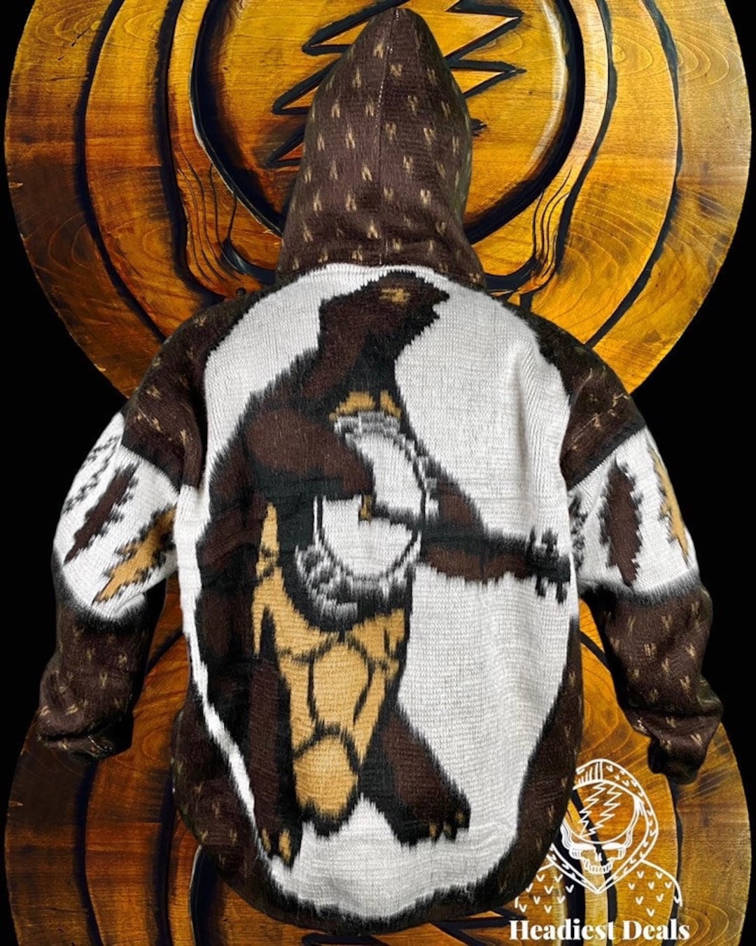 Terrapin Station, Brown Grateful Dead Alpaca Hoodie, 100% Alpaca ...