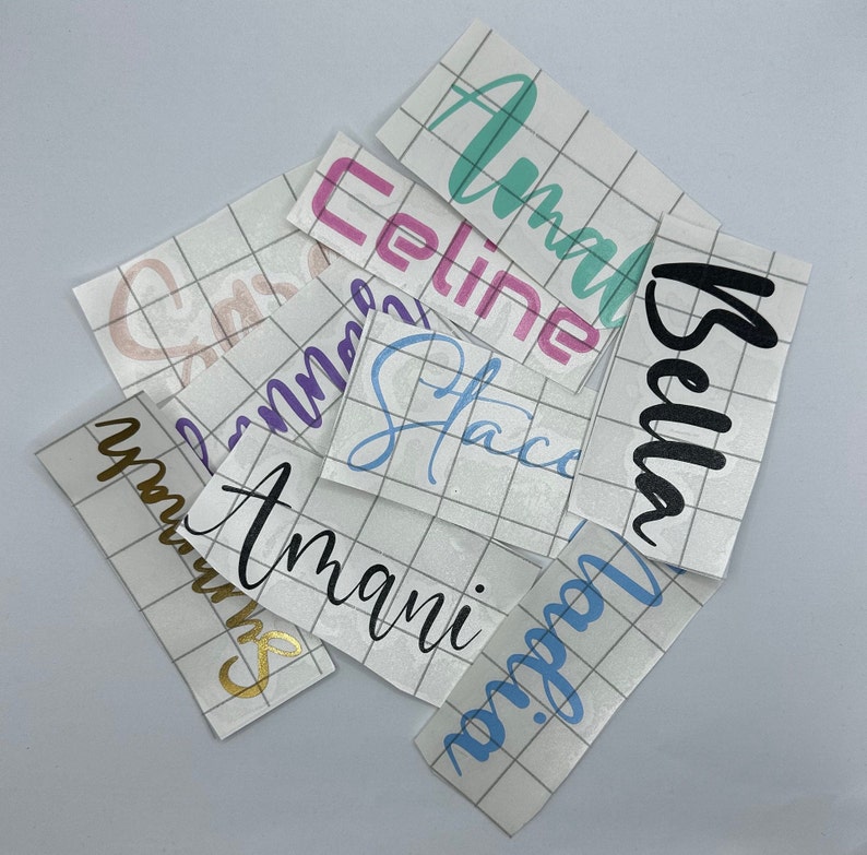 Vinyl Decal Stickers Vinyl Name Decals Name Placement Decals Custom ...