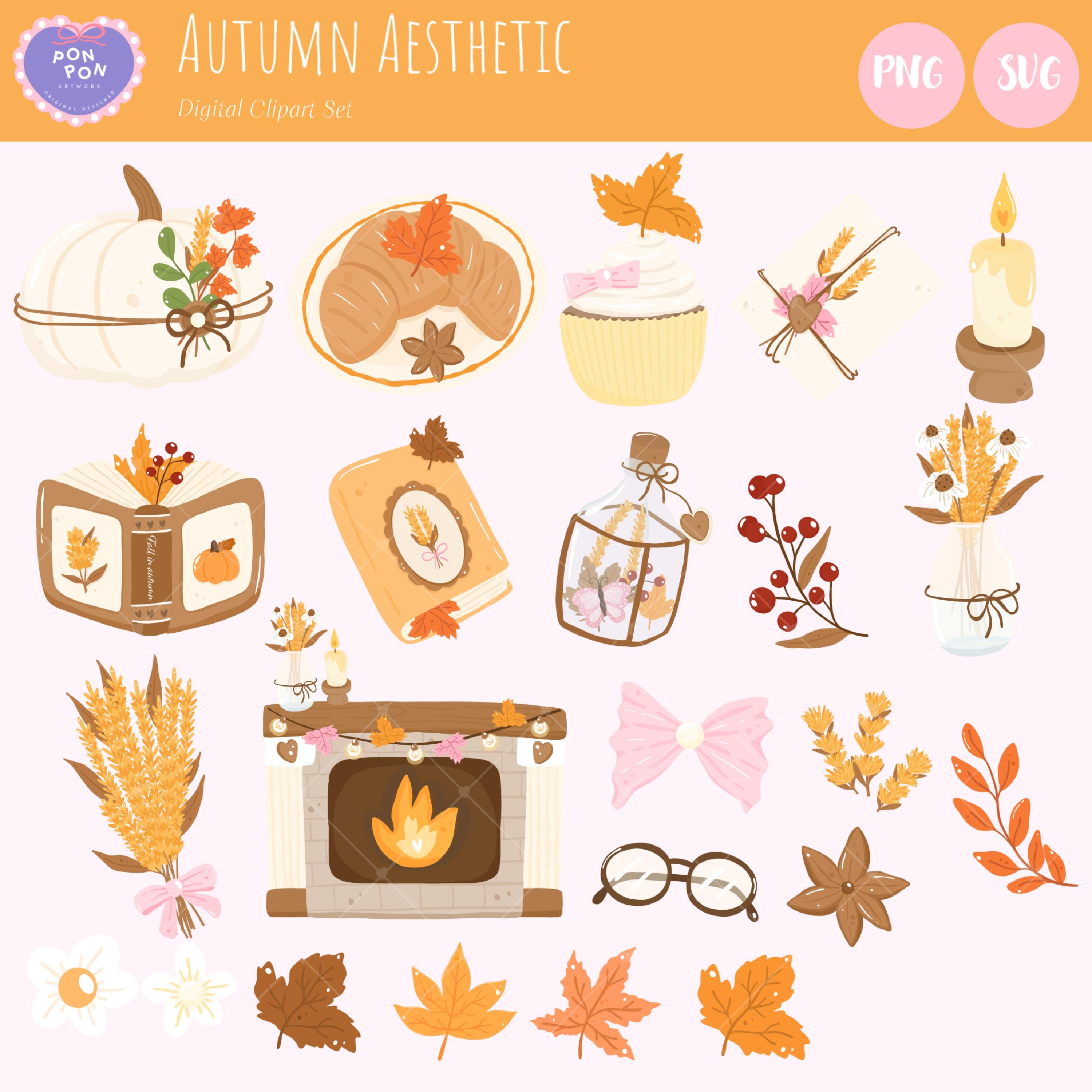 Autumn Clipart Set | Cozy Fall Graphics (digital Download) - Etsy