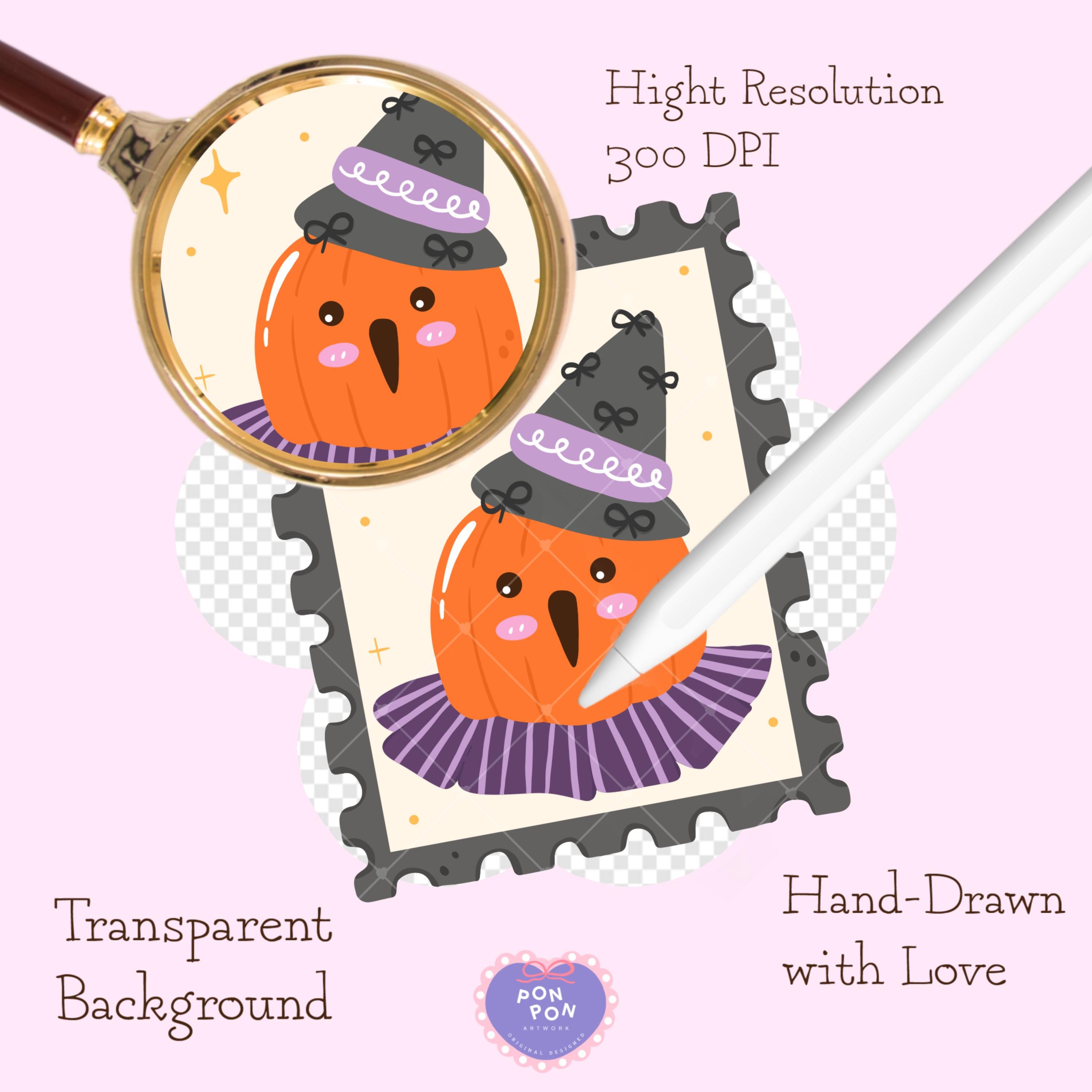 Halloween Clipart Stamps | Ghost, Pumpkin PNG SVG (digital Download - Etsy