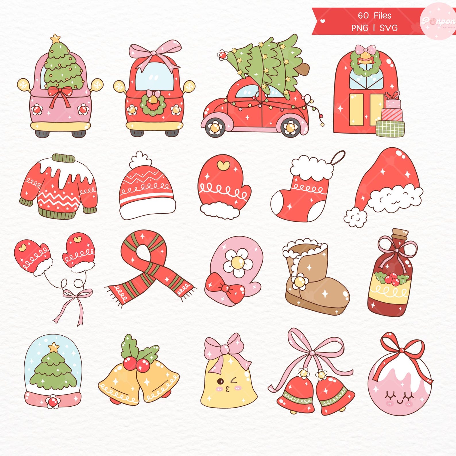 Groovy Christmas Clipart Hippie Retro Christmas Flower Merry Christmas ...