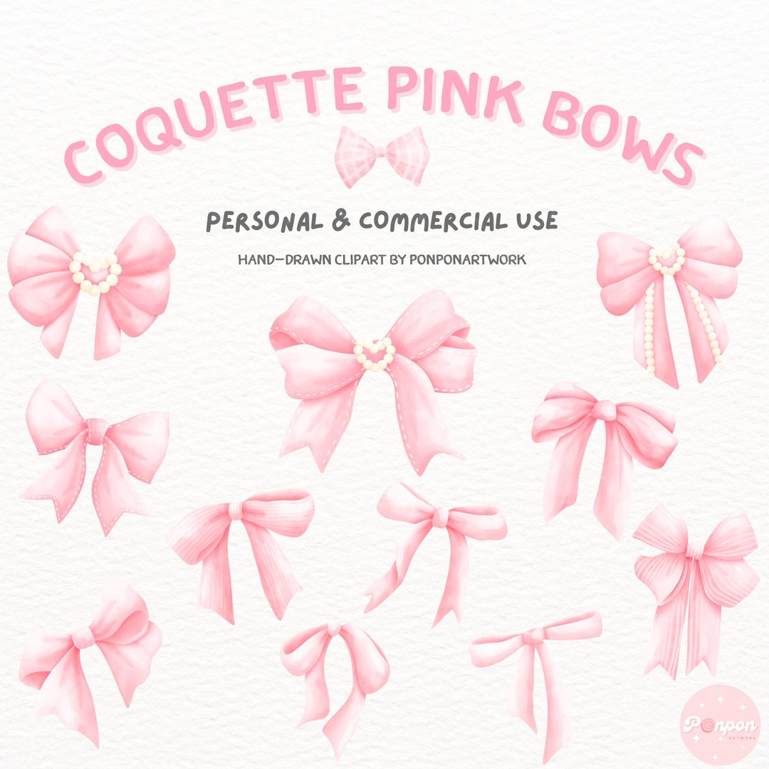 Pink Coquette Ribbon Clipart Girl Coquette Clipart Coquette Bow Designs ...