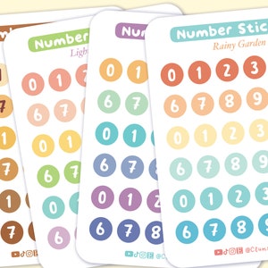 Colored Mini Number Dot Stickers, Round Sticker, Functional Stickers ...