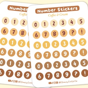 Colored Mini Number Dot Stickers, Round Sticker, Functional Stickers ...