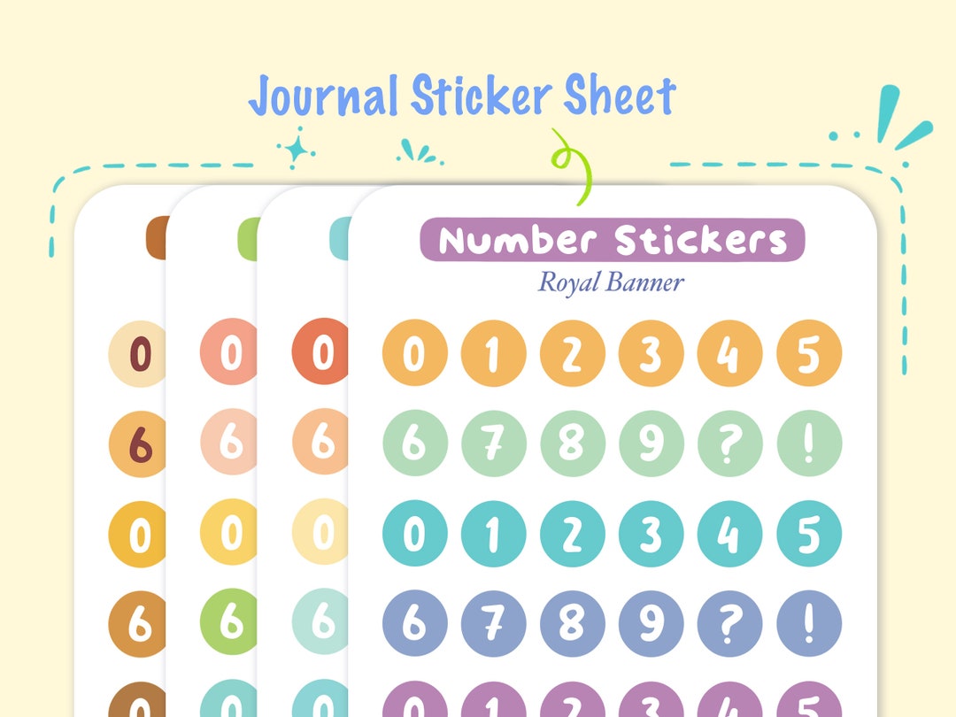 Colored Mini Number Dot Stickers, Round Sticker, Functional Stickers ...