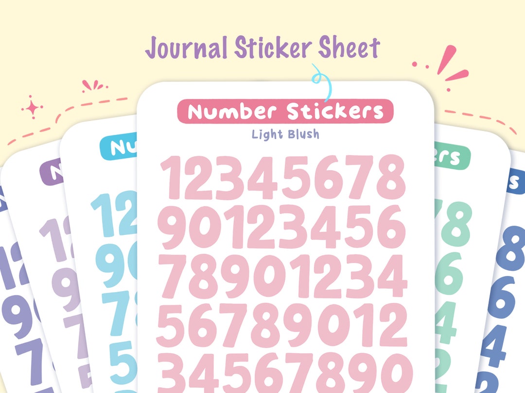 Date Number Stickers, Functional Colored Number Stickers for Planners ...