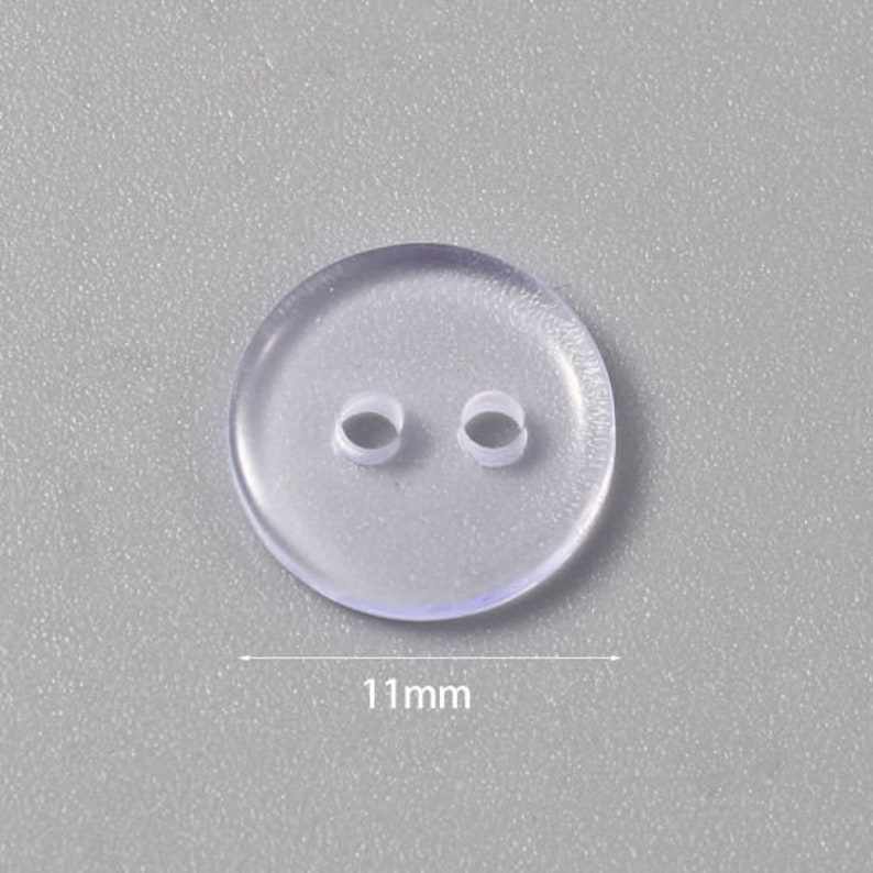 Two Hole Buttons Clear Transparent Round Plastic Sewing Buttons for T ...