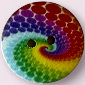 Rainbow Wooden Buttons: Colorful Craft Supplies (15mm-25mm) - Etsy UK