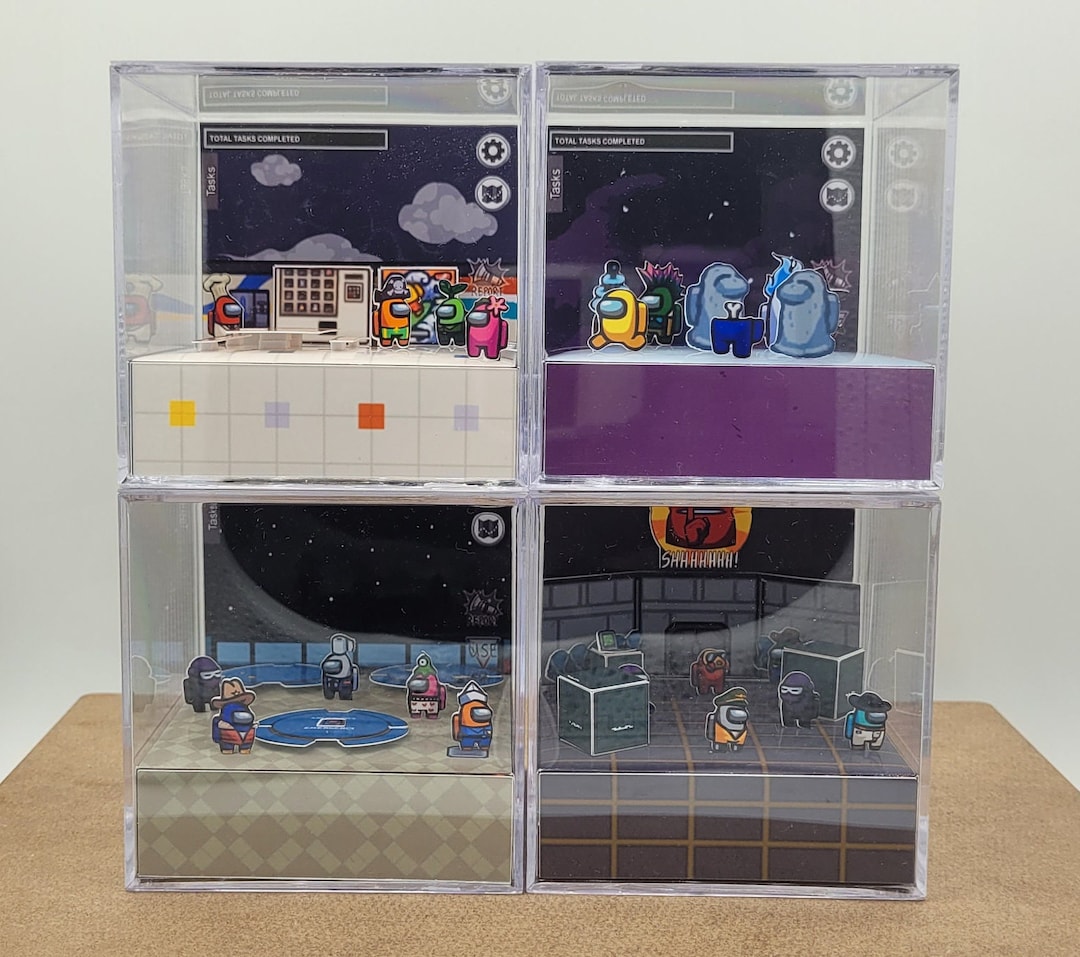 Among Us Inspired 3D Acrylic Cube Dioramas - Etsy