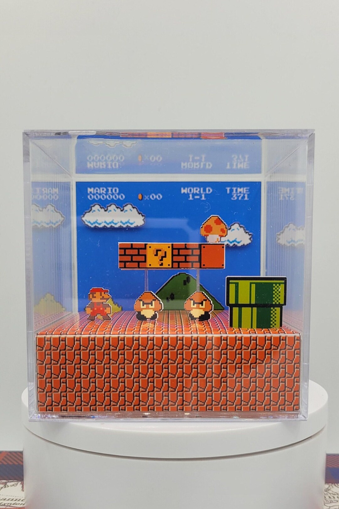 Super Mario Inspired 3D Acrylic Cube Diorama - World 1-1 - Etsy