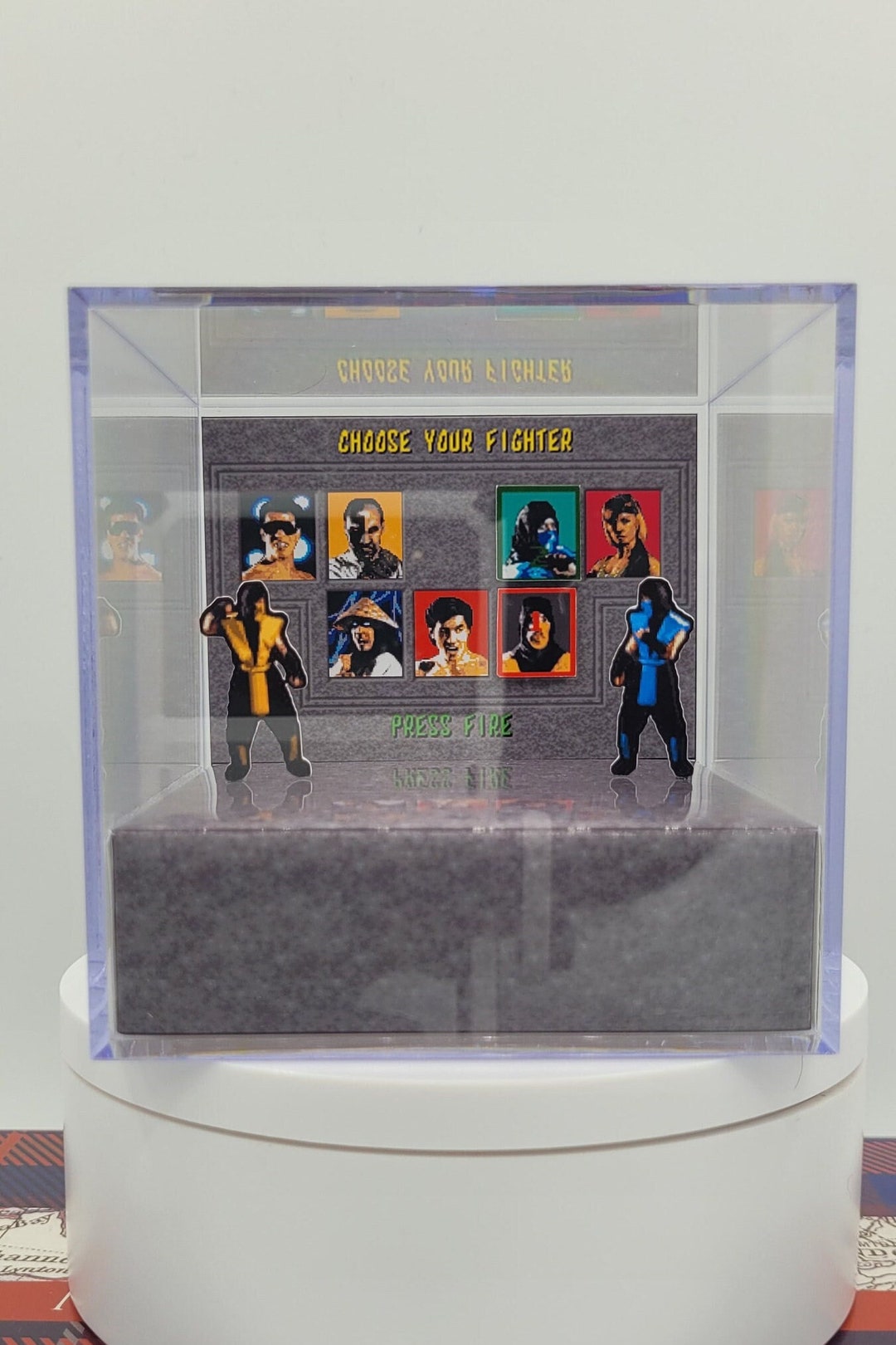 CUSTOM! MK1 Inspired 3D Acrylic Cube Diorama - Select Your Fighter - Etsy