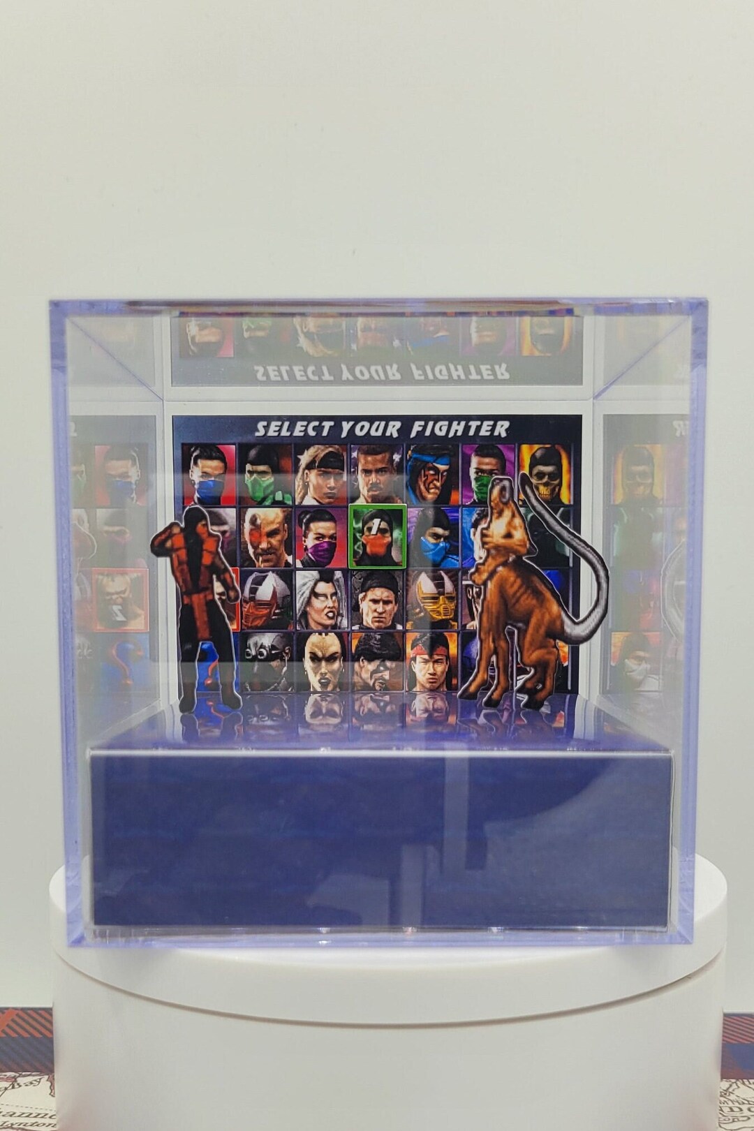 CUSTOM! UMK3 Inspired 3D Acrylic Cube Diorama - Select Your Fighter - Etsy