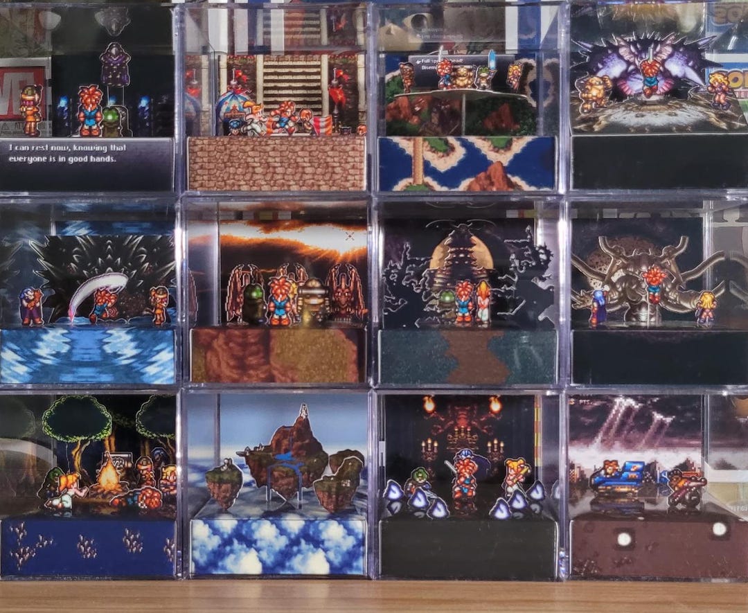 Chrono Trigger Inspired 3D Acrylic Cube Dioramas - Etsy